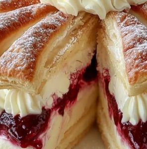Puff Pastry Cream and Jam Cake – Chefs Recipes
